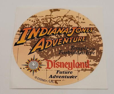 Vintage Disneyland Indiana Jones Adventure Stickers 1995 Future ...
