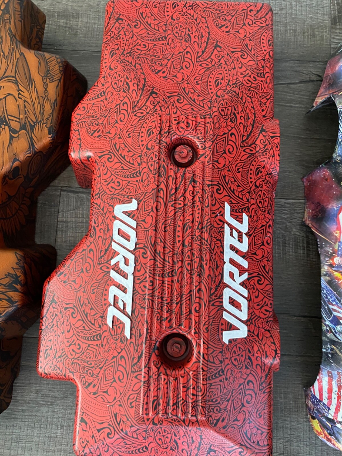 LQ4 6.0 5.3 Gen 3 LS Truck Intake Cover Hydrodipped Red Paisley ...