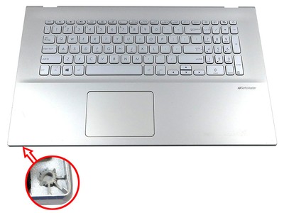 ASUS VIVOBOOK X712 US KEYBOARD PALMREST TOUCHPAD ASSEMBLY 13N1-7GA0S01 ...