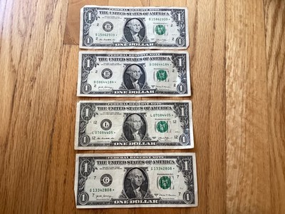 4 1$ US STAR NOTES RARE UNITED STATES DOLLAR BILLS | eBay