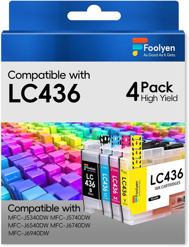 LC436 Ink Cartridges Compatible for Brother LC436 LC436XL Ink ...