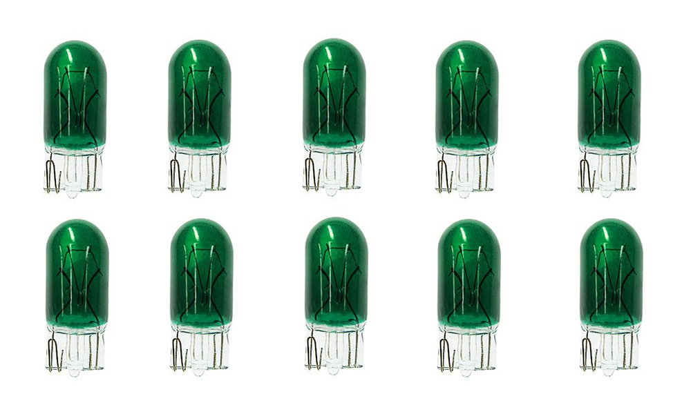 10x 194 Green T10 Wedge Car Mini Bright Light bulb W5W 5050 2825 158 ...