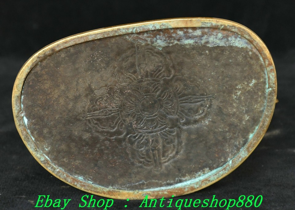 7.8'' Old China Purple Bronze 24K Gold Gilt Take Sword Manjushri Buddha ...