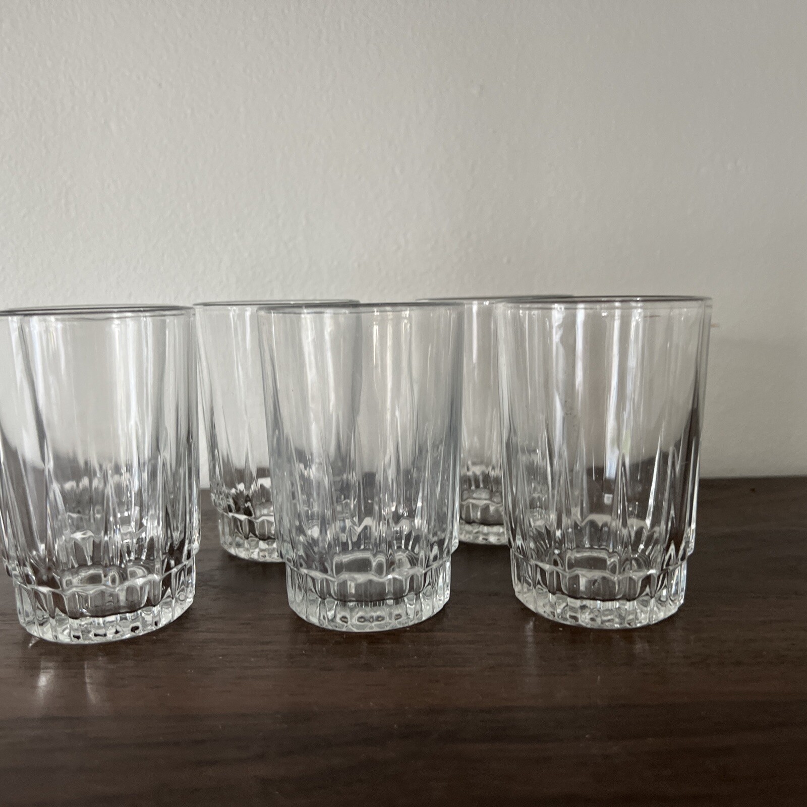 Arcoroc France LANCER Clear Vertical Cut 4 OZ Juice Glass 3-1/2 H Set ...