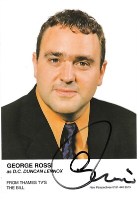 The Bill - George Ross - D.C. Duncan Lennox - Signed Cast Card ...