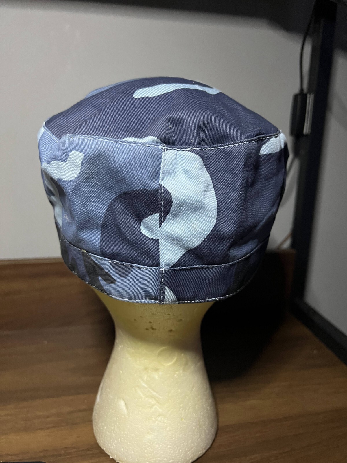 Blue digital Camo Military Style Fitted Hat Size S-M - Gem