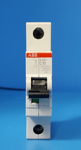 CIRCUT BREAKER, S201-C10, ABB, 10A, 230/400VAC, 1 POLE, | eBay