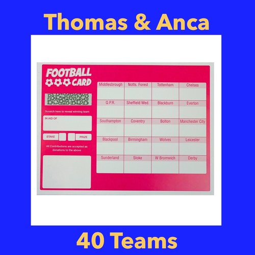 Football Cards Charity Fundraising Football Scratch Cards 20 Team Bus ...