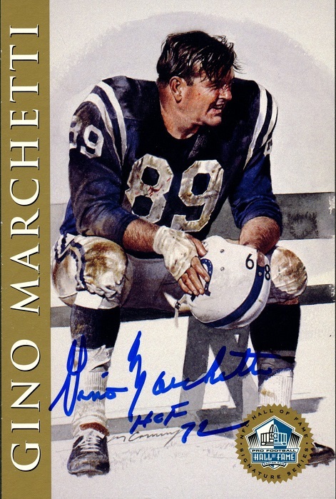 Former NFL Player GINO MARCHETTI Signed Collector Card | eBay