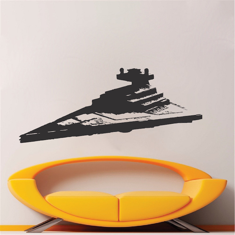 Star Destroyer Wall Decal Star Wars Wallpaper Vinyl The Last Jedi ...
