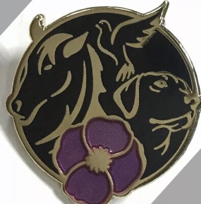 Purple Poppy Lapel Pin* Remembering Our Animals On *Remembrance Day ...
