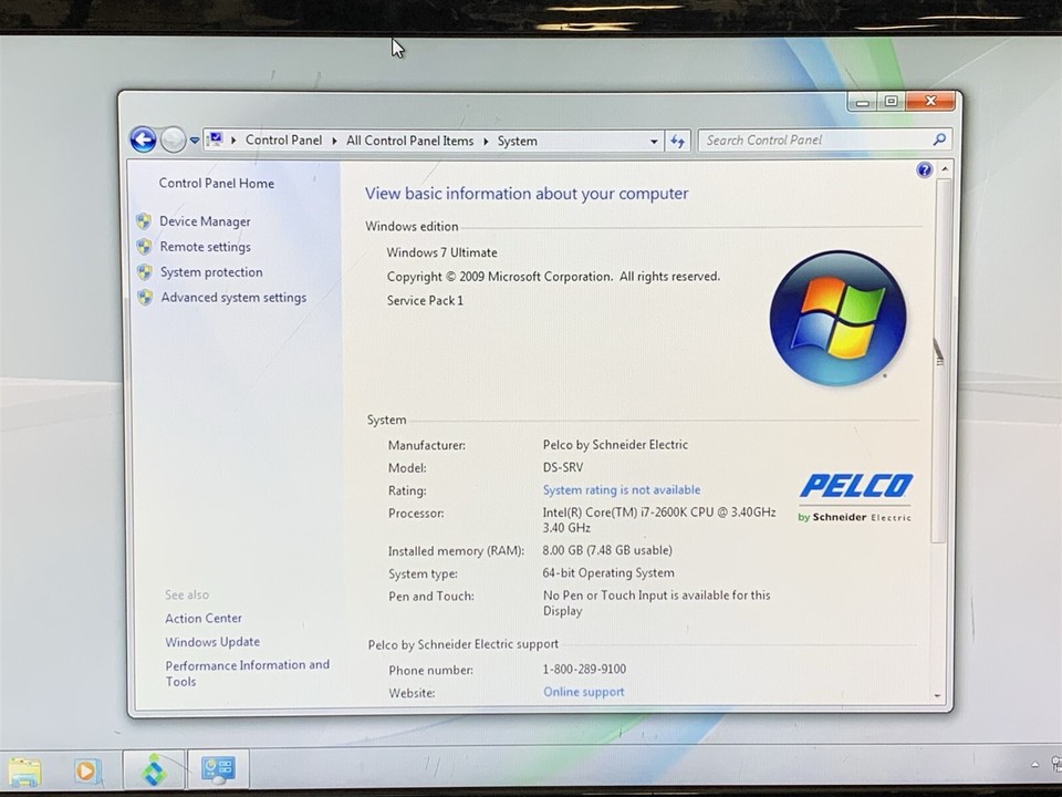 Pelco Digital Sentry DS-SRV Network Video Recorder DSSRV-005-US Windows ...