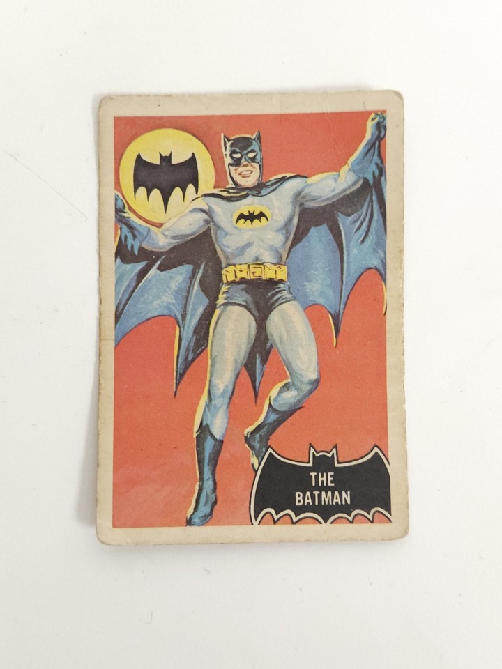 A&BC 1966 Batman Black Bat Pink Back # 1 The Batman + Robin rookie gum ...