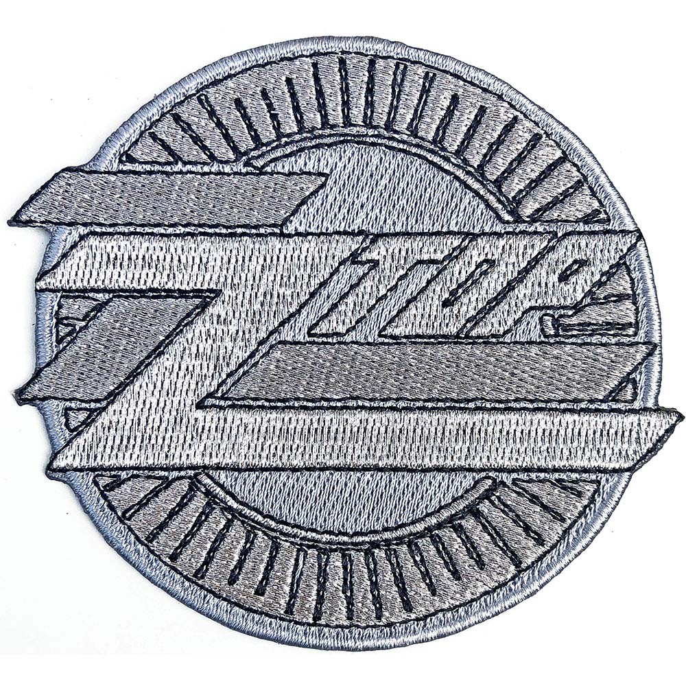 Men's ZZ Top Metallic Logo Embroidered Patch Grey | eBay