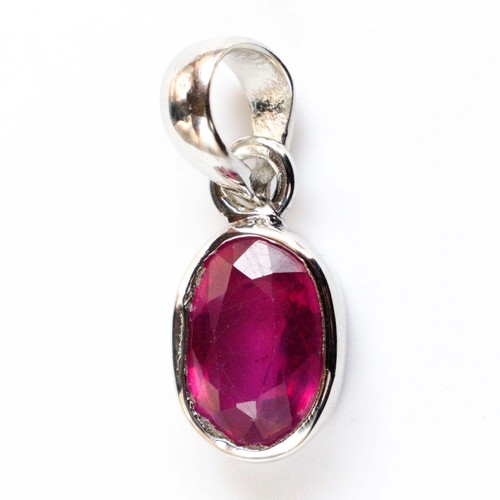 5 Ct Natural Red Ruby Oval 925 Sterling Silver Charm Pendant For ...