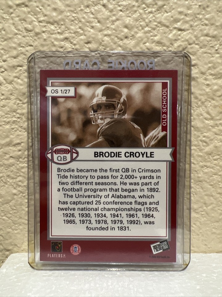 2006 Press Pass SE Old School Brodie Croyle Rookie Alabama Crimson Tide ...