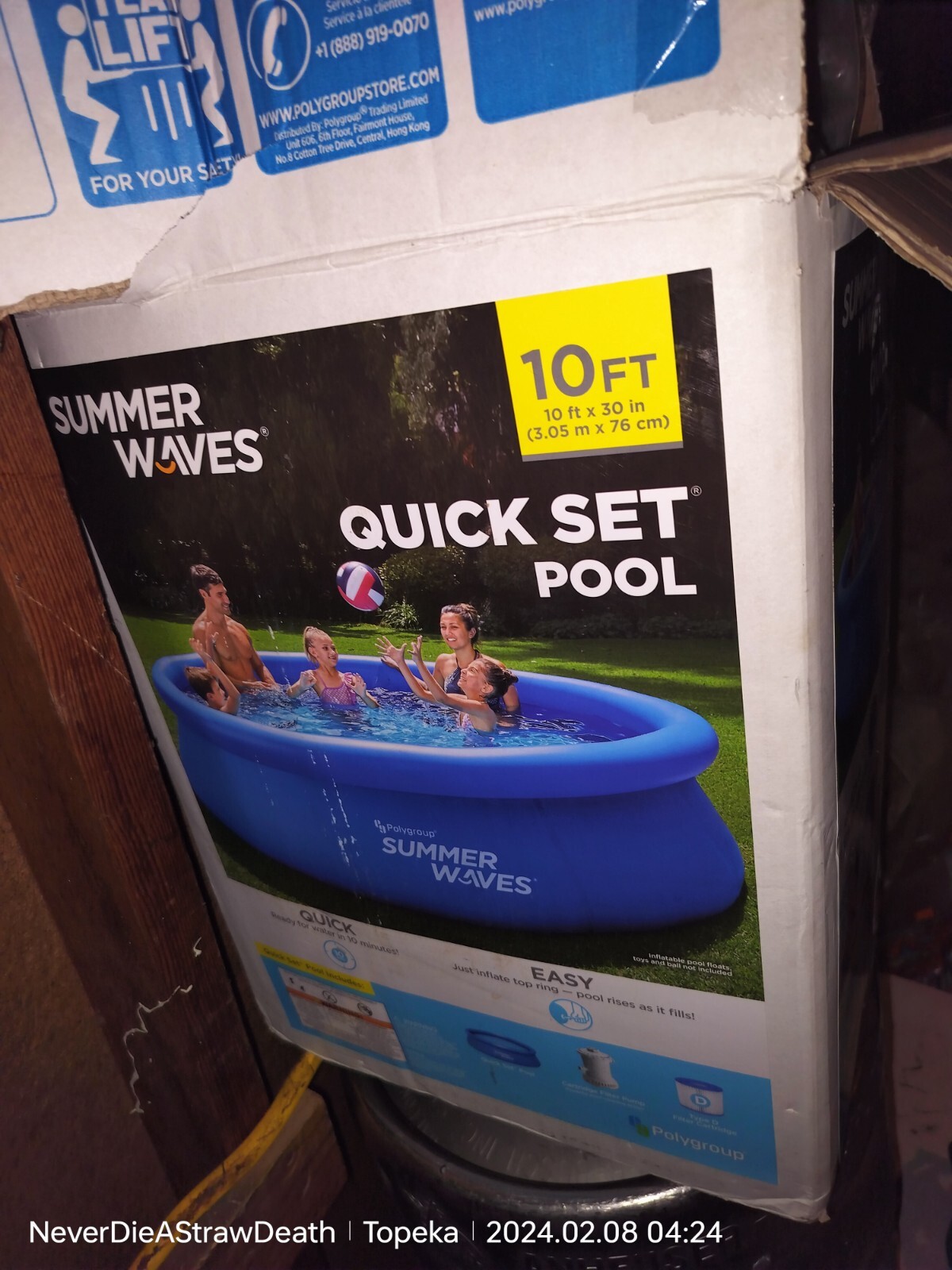 Summer Waves 10ft x 30in Inflatable Ring Quick Set Pool W/Filter Pump ...
