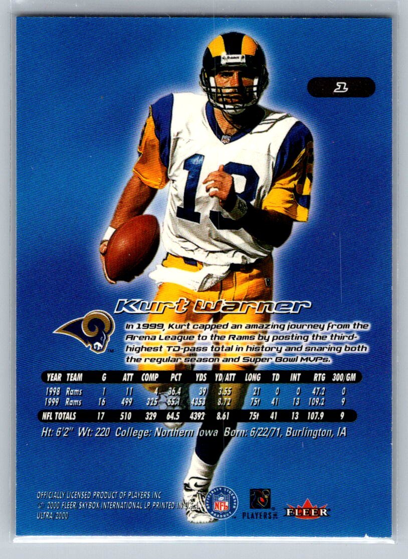 2000 Fleer Ultra - #1 Kurt Warner for sale online | eBay
