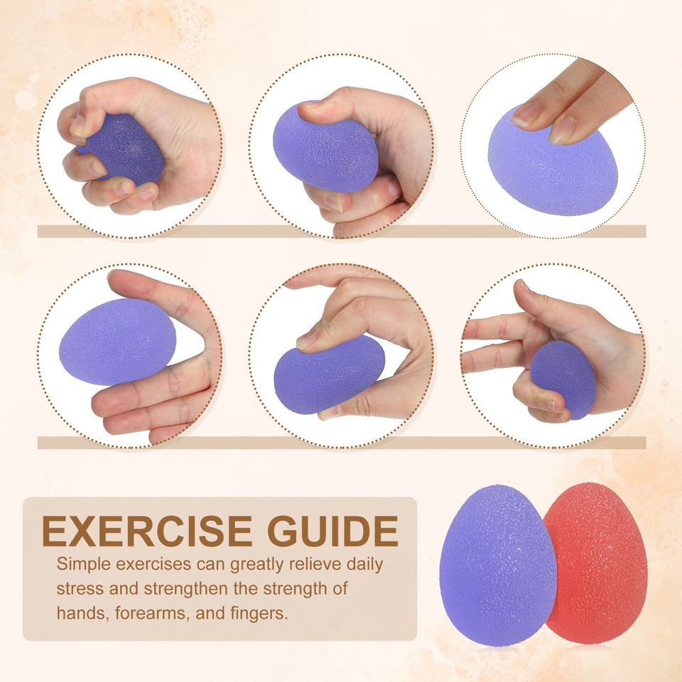 4 Pcs Hand Exercise Balls Squeeze Balls Stress Ball Green/Purple/Pink ...