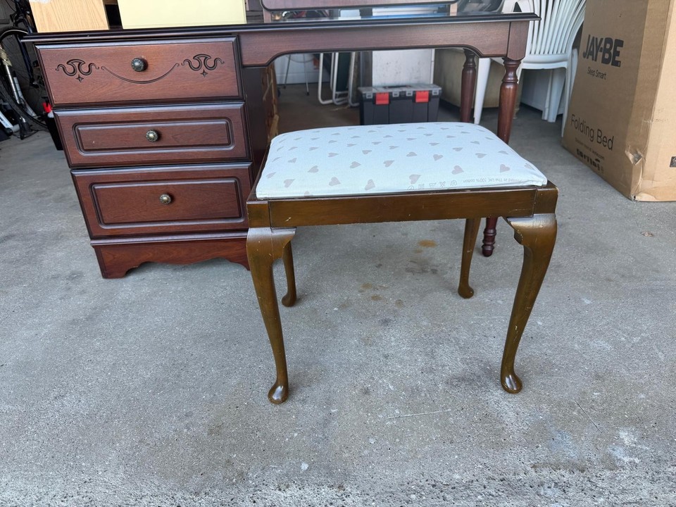 Rossmore dressing table with mirror and stool | eBay UK