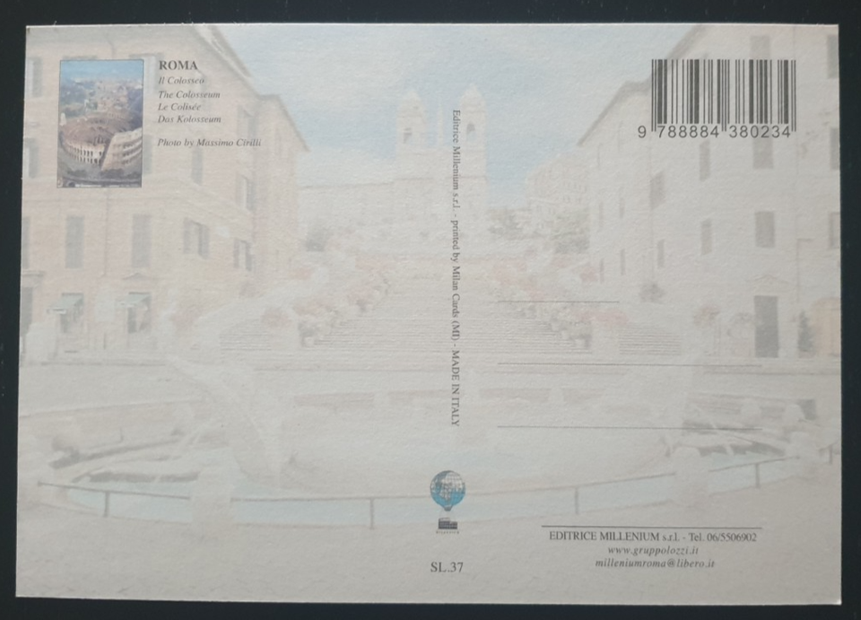 Postcard Aerial View of The Colosseum Rome Italy | eBay