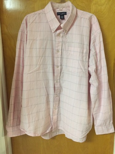 Men's Ivy Crew Classics Pink,White, & Blue Plaid Long Sleeve Shirt Size ...