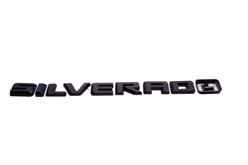 Fit 2019-2025 Matte Black Silverado LT Emblem Nameplate Badge Kit ...
