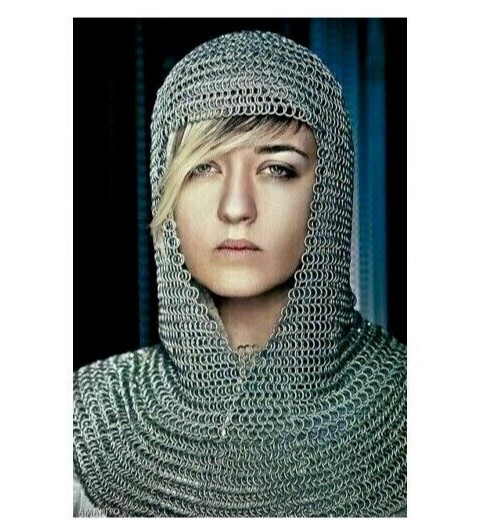 Aluminum Chain Mail Hood V-Neck ( chainmail coif ) | eBay