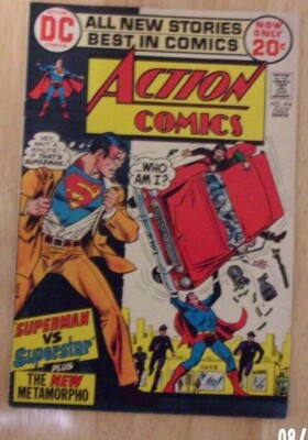 ACTION COMICS #414 NICE FN 1972 SUPERMAN VS SUPERSTAR ,+ NEW METAMORPHO ...