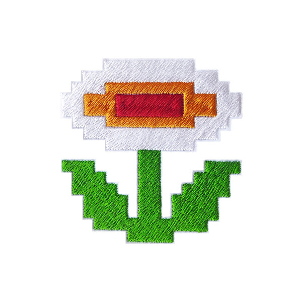 8 Bit Fire Flower Grid