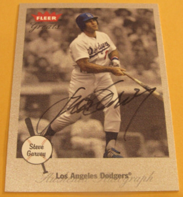 2002 Fleer Greats Steve Garvey Certified Autograph Signed Card LA ...