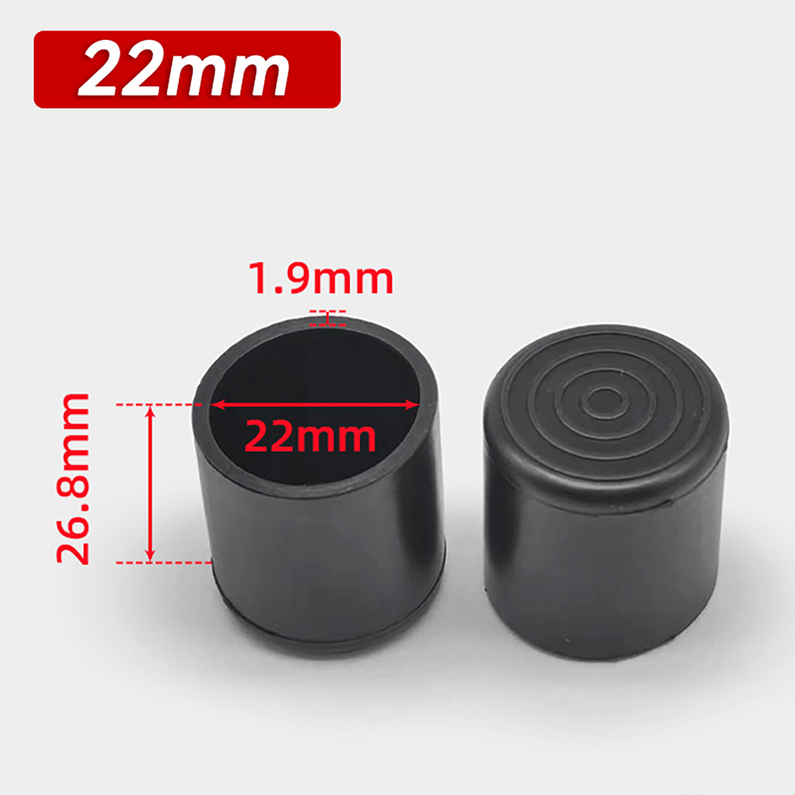 6-120mm Rubber Chair Ferrules AntiScratch Floor Protector Table Feet ...