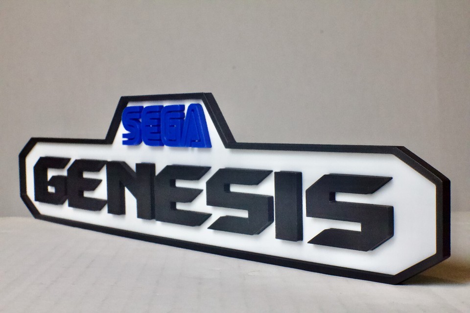 Large SEGA Genesis Logo Video Game Wall Art Collectable Sign | eBay