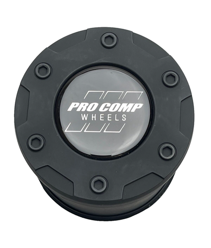 Pro Comp Flat Black Push Thru Wheel Center Cap 8515042 Resin Logo | eBay