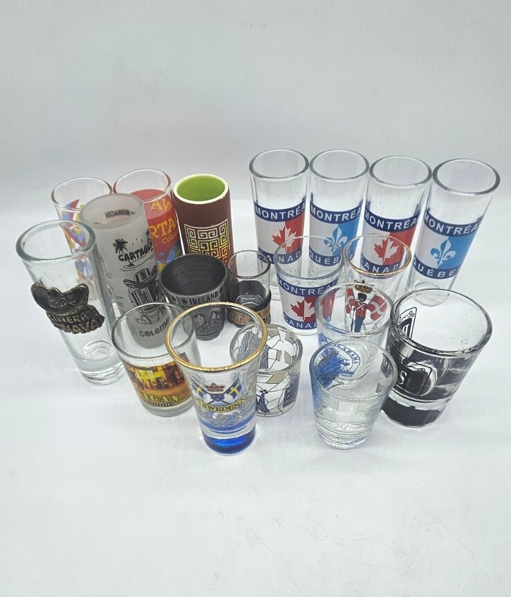 Lot of 20 shot glasses | eBay