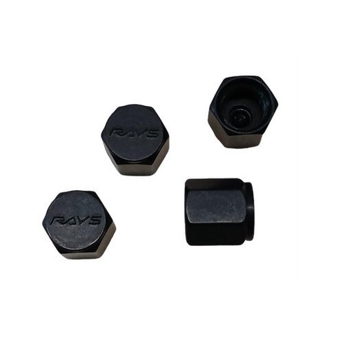 Rays Aluminum Air Valve Cap 4Pcs BK JDM Genuine Set of 4 Caps from ...