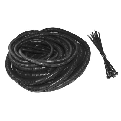 Black Conduit Engine Dressing Kit - Wire Cable Ties Cover Car ...
