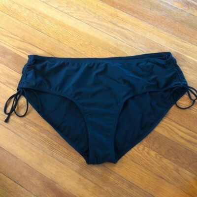 high waisted Black Bikini Bottom Rouched Tie NWOT sz 2X | eBay