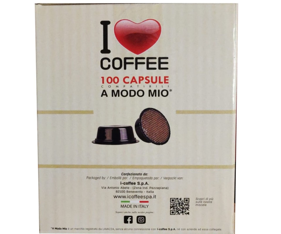 400 Capsule I LOVE COFFEE Miscela Rossa Intenso e Cremoso come al Bar A ...