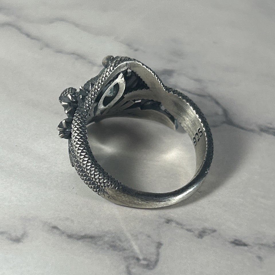 Ring Of Aragorn LOTR Ring Of Barahir, Silver W/ Green Moissanite Ring ...