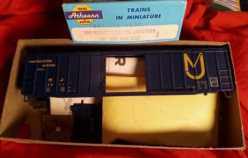 Manufactures Junction Rare Bev-Bel 50' ACF Boxcar Athean Kit Blue Box ...