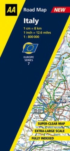 Italy (AA Road Map Europe Series) Sheet map, folded Book The Fast Free ...