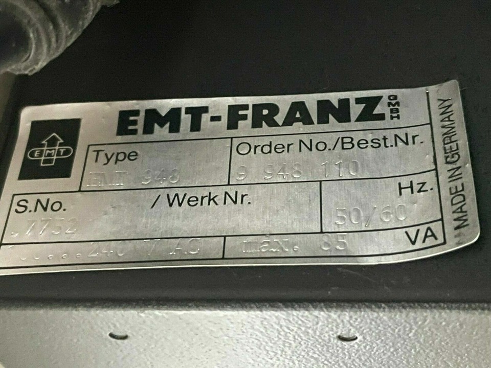 EMT 948 Turntable With EMT 929 Tonearm. MINT. FAST SHIPPING BY DHL | eBay