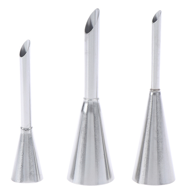 3pcs Puff Piping Nozzles Stainless Steel Cake Decor Tips Pastry Piping ...
