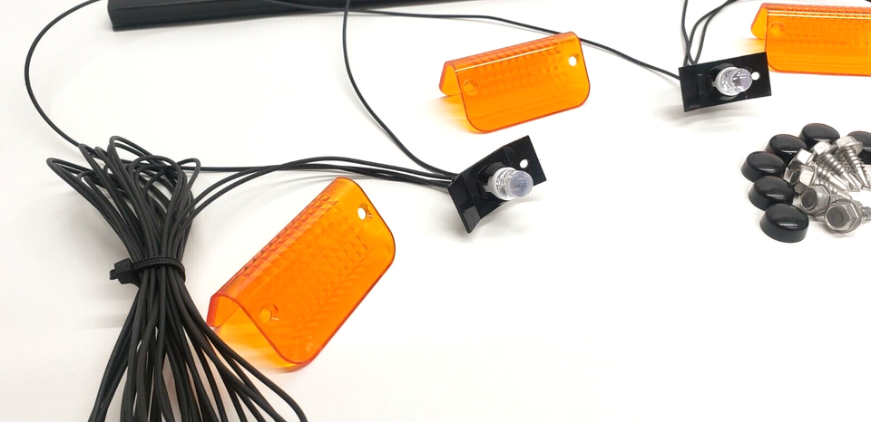 Amber Lenses Lund Sun Visor Complete Install Kit: LED Wiring, Emblem ...