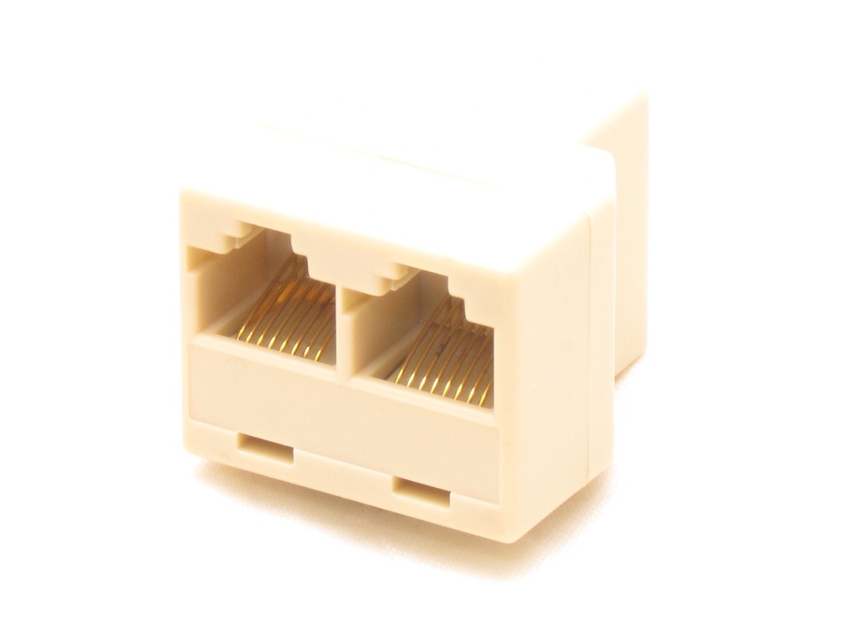 5X RJ45 1x2 Ethernet Connector Y Splitter 1 to 2 sockets Internet Cable ...