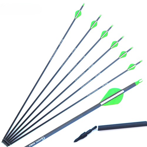 Pure Carbon Arrows Archery Arrows Straightness +/-.003 Length 28/30/31 ...