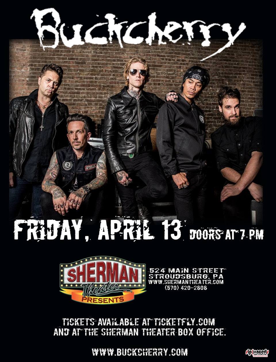 BUCKCHERRY 2018 PENNSYLVANIA CONCERT TOUR POSTER - Hard Rock Music ...