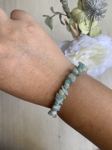 Amazonite Stone Chip Bracelet | eBay