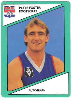 1988 AFL VFL SCANLENS STIMOROL ROOKIE CARD- 70 Peter FOSTER (FOOTSCRAY ...